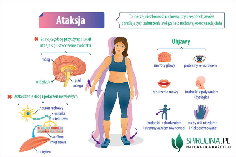 Ataksja - algi Spirulina i Chlorella