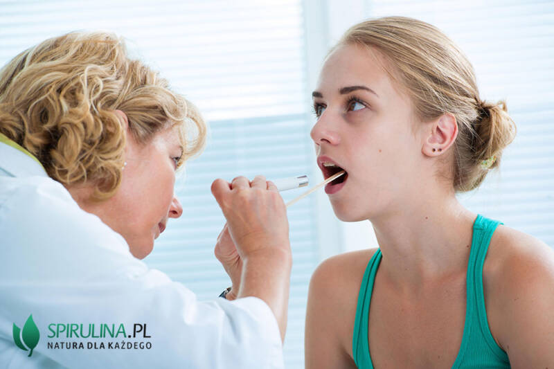 Zapalenie gardła - algi Spirulina i Chlorella