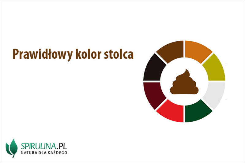 Prawidłowy kolor stolca - algi Spirulina i Chlorella